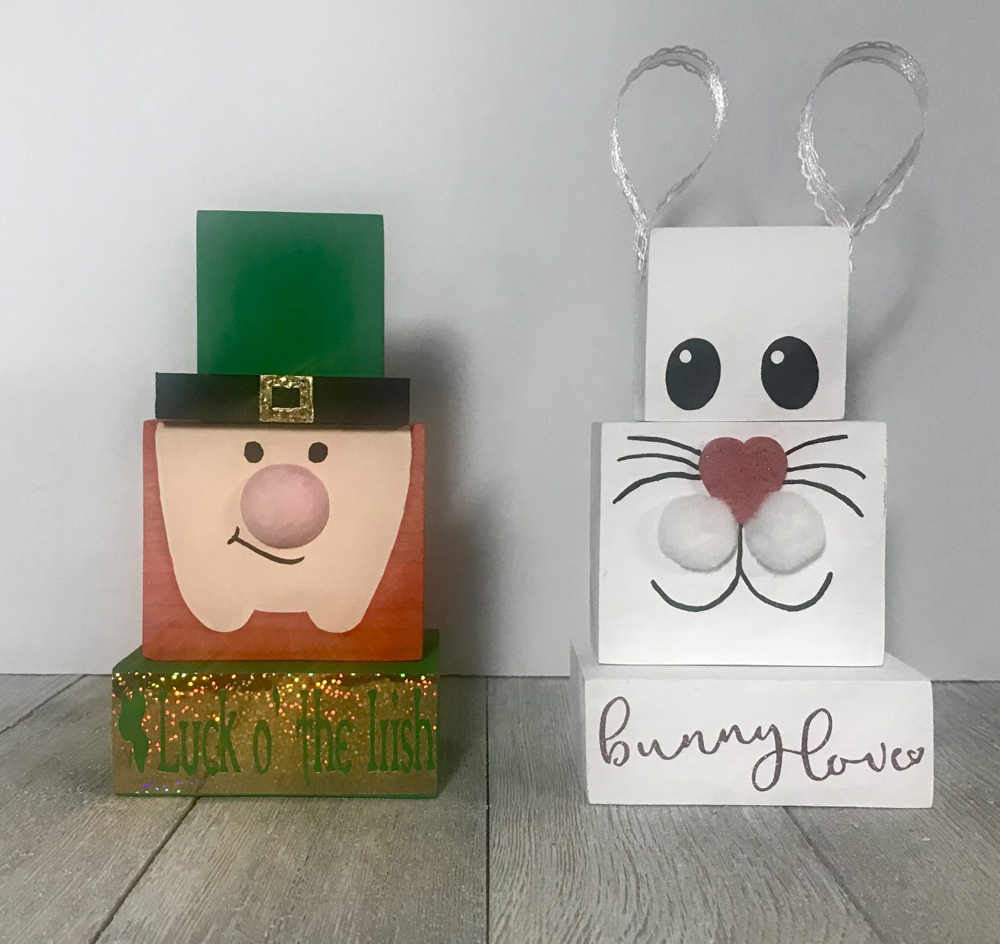Chunky Block Sets Leprechaun or Bunny – Craft Bomb Sisters